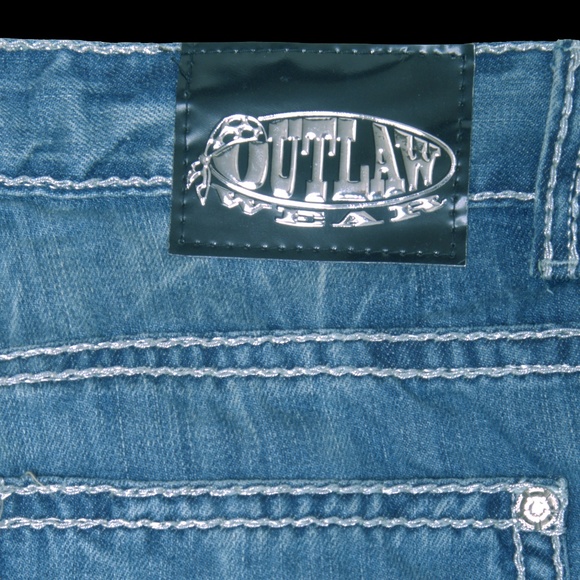 Outlaw Wear Jeans | Jeans | Mens Low Rise Jeans With Silver Stitch ...